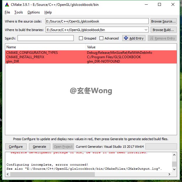[build]cmake Gui使用